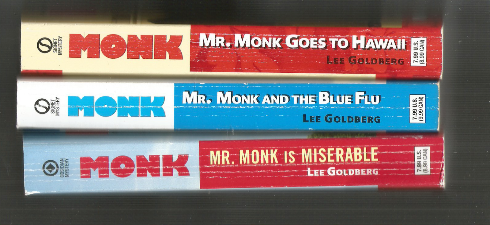 LEE GOLDBERG (4PB) MR. MONK IS MISERABLE +GOES TO HAWAII +BLUE FLU- TIE ...