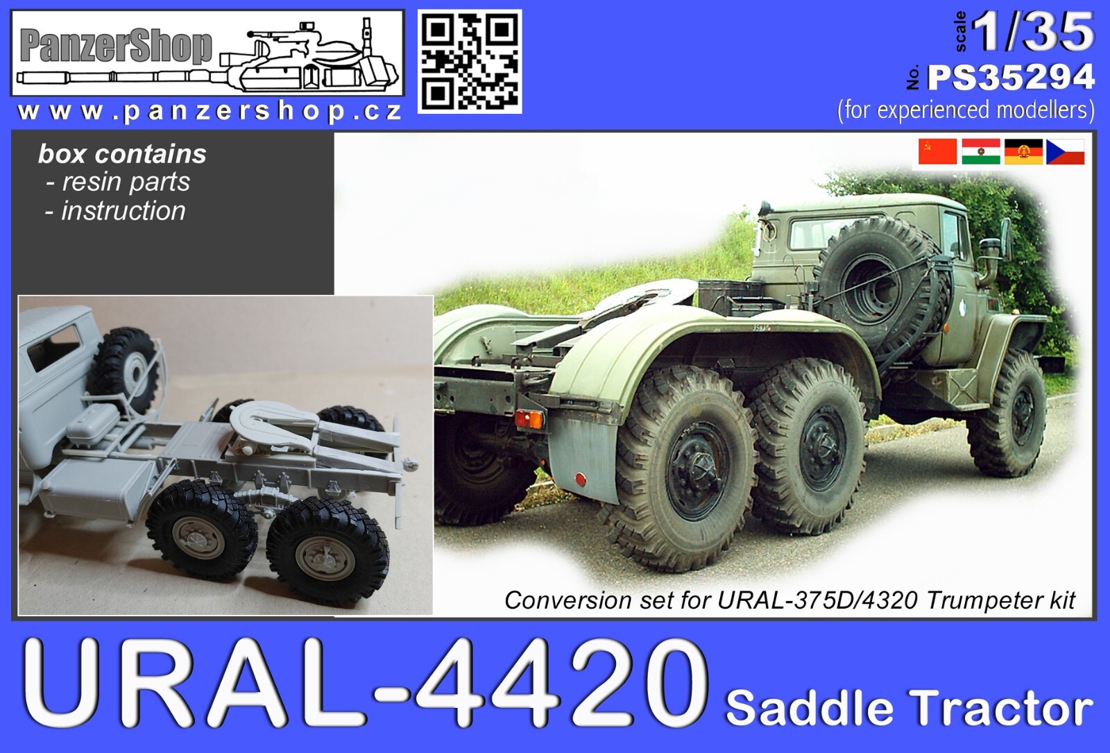 URAL-4420 Saddle Tractor 1/35 PanzerShop resin set Trumpeter PS35294 | eBay