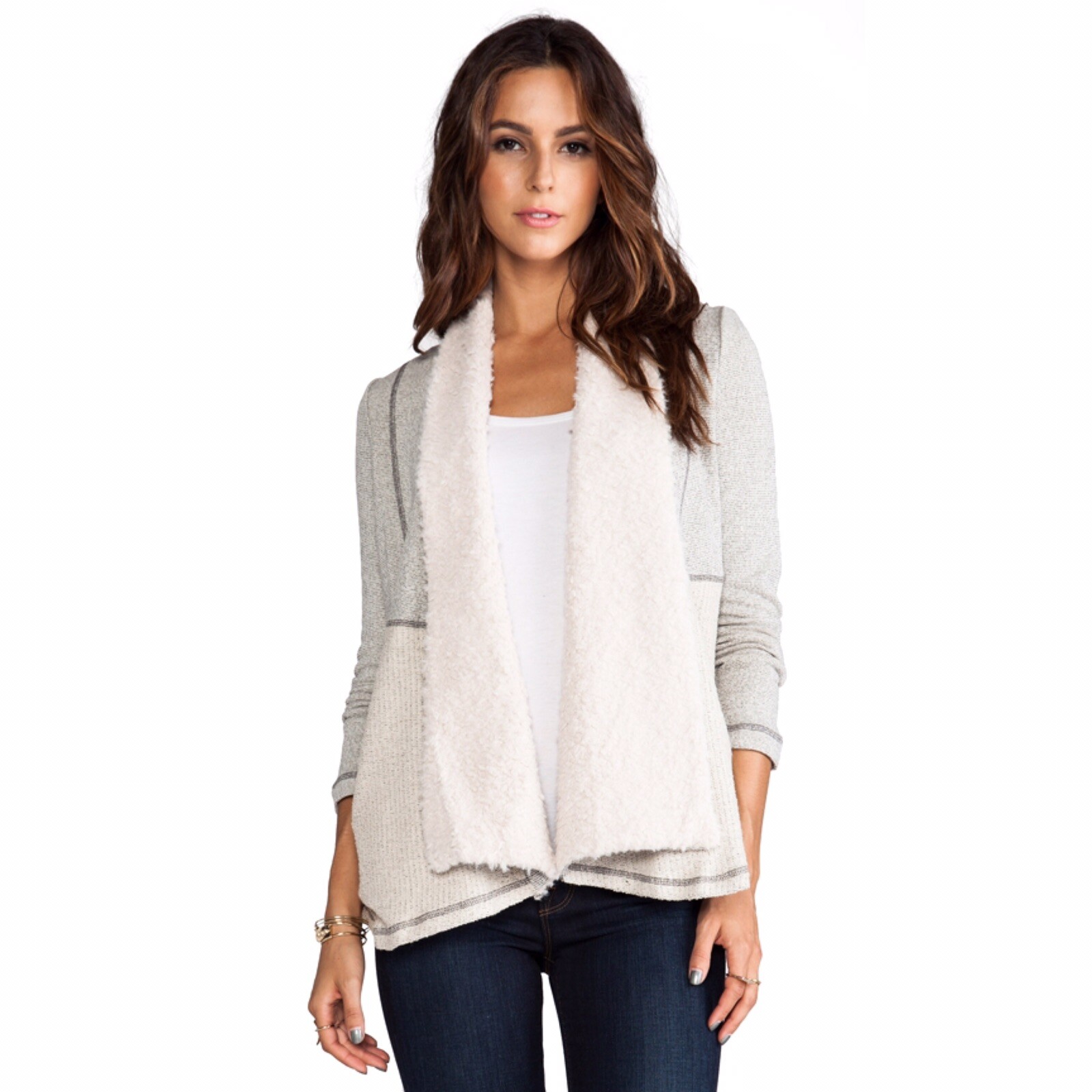 Jack By B Dakota Aila French Terry Wrap Open Front Ca… - Gem