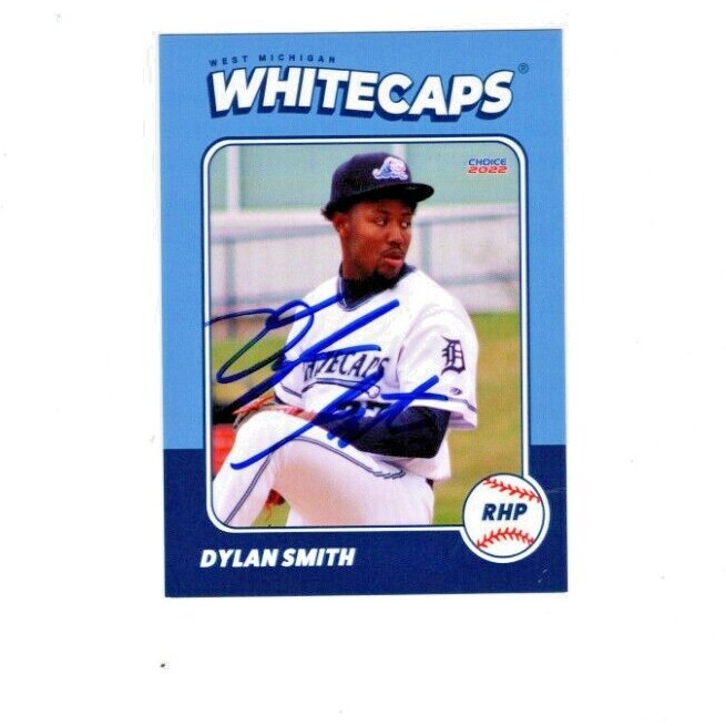 Dylan Smith signed autograph 2022 West Michigan Whitecaps card Stafford ...