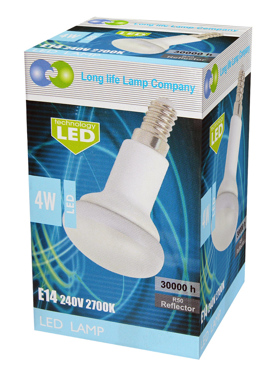 2 x 4W R50 LED E14 Ceramic Replacement for Reflector R50 Light Bulbs ...