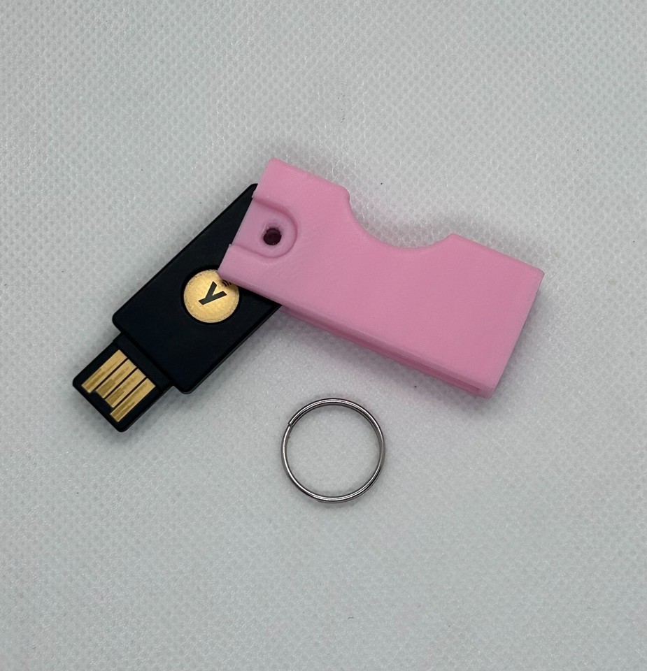 Yubikey Protector Flip Case Keychain Holder (5 NFC / 5C NFC Compatible ...