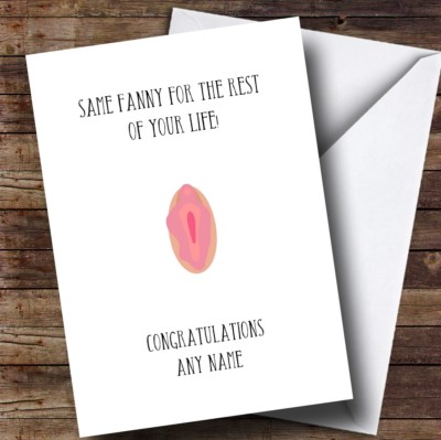 Personalised Funny Same Fanny Engagement Card | eBay UK