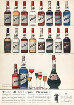 1961 Bols Liqueurs: Liquid Pleasures Vintage Print Ad | eBay