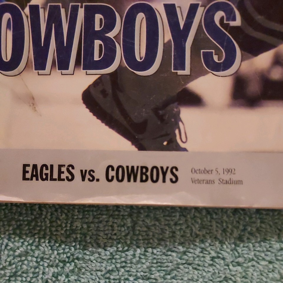 NFL GAMEDAY EAGLES VS COWBOYS VETERANS STADIUM OCT 5, 1992 | eBay
