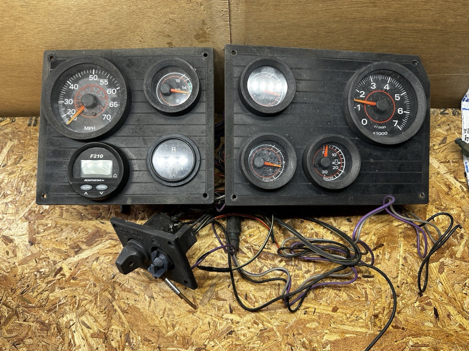 Johnson Evinrude OMC Gauge Set Tachometer Speedometer Trim Fuel Water ...