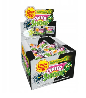 FULL BOX - CENTER SHOCK MONSTER - 100x4G = 400G - EXTRA SOUR CHEWY GUM ...