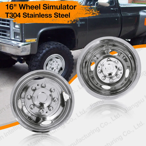 16" Stainless Steel Wheel Simulator Set 8 Lugs for Ford E350/E450 2008 ...