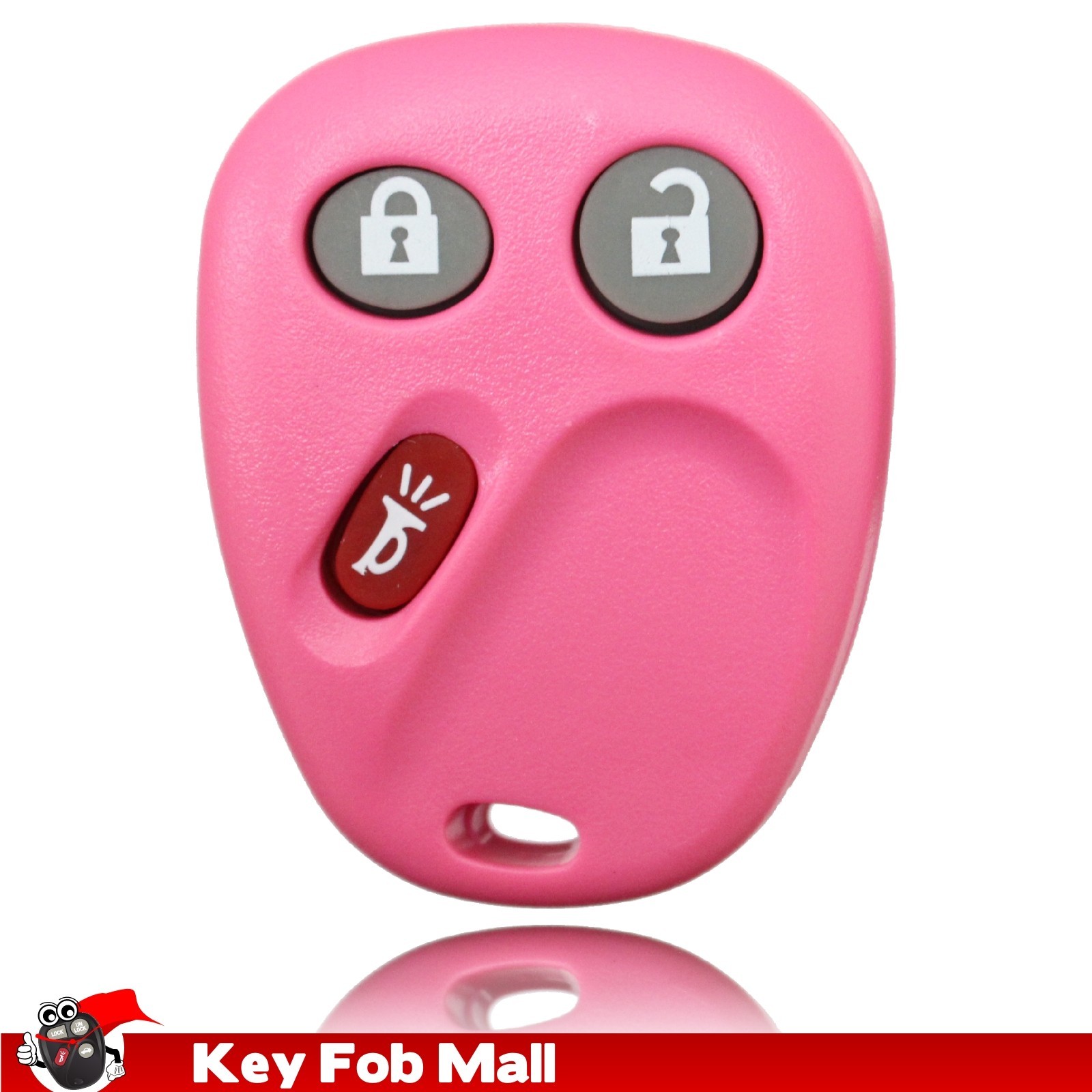 New Pink 3 Button Keyless Entry Remote Key Fob Shell Case Pad For ...