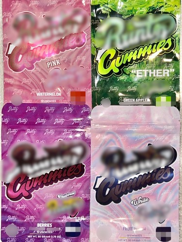 50 Ct Empty Gummies Gummy Bags Zip Lock Candy Packaging Ziploc Sealable ...