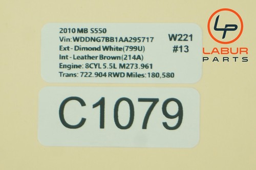 Power Steering Pump Electric 2214600780 MERCEDES S400 S550 2010 for ...