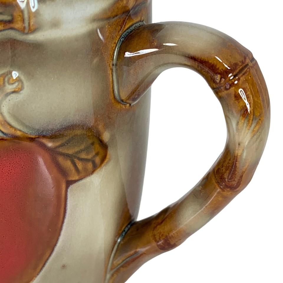 Embossed Apple Stoneware Mug Set of 2 Coffee Cup 16 oz Country ...