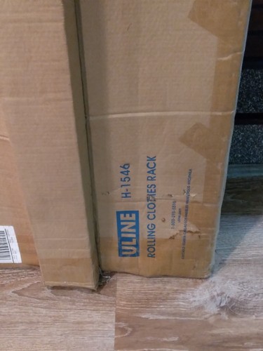 ULINE H-1546 Heavy Duty Chrm Commercial Garment Clothes Rack Rolling ...