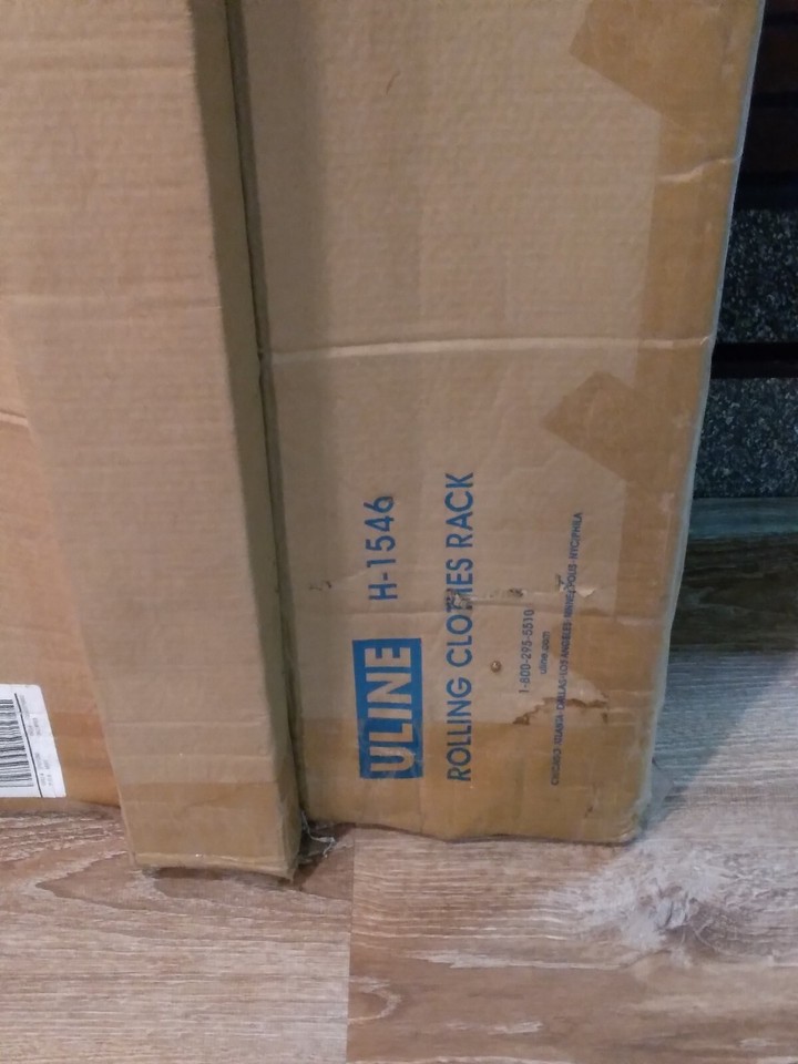 ULINE H-1546 Heavy Duty Chrm Commercial Garment Clothes Rack Rolling ...