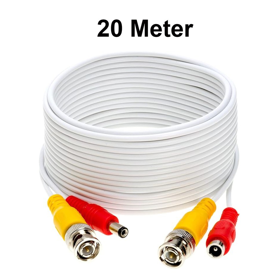 BNC DC CCTV CABLE VIDEO CAMERA DVR POWER EXTENSION LEAD 5M 10M 20M 30M ...
