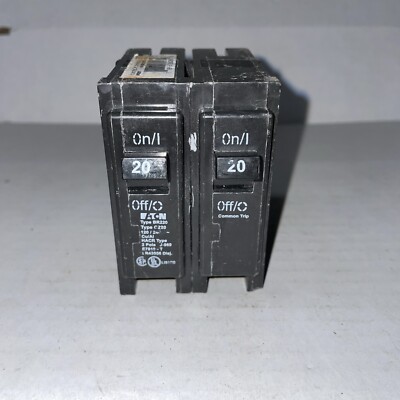 EATON BR220 BR 20 Amp 120/240 Volts 2-Pole Circuit Breaker 786676362856 ...