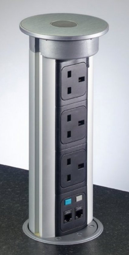 Pop Up Socket - Flush Fitting Italian Design Electric Power Kitchen ...