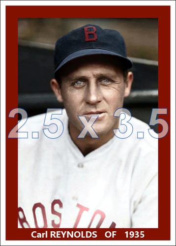 Carl Reynolds - 1935 Boston Red Sox - choose a size - colorized print ...