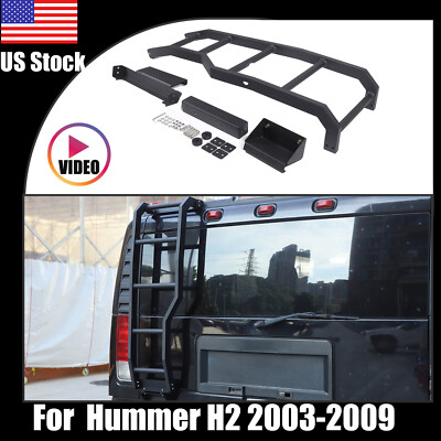 Aluminum Car Rear Tail Door Roof Ladder Rack Climbing Fit For Hummer H2 ...