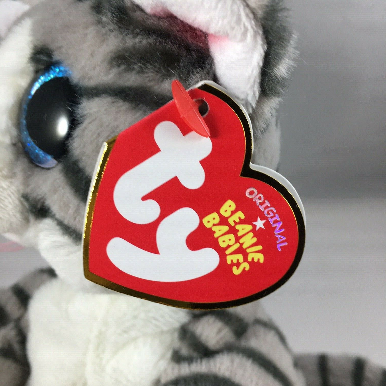 Ty Beanie Baby Bellies MITZI Grey Tabby Cat (6 inch) Stuffed Animal ...