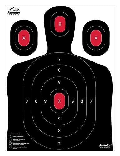 Silhouette Shooting Target - Large Size 18 x 24 - Multiple Aiming Zones ...