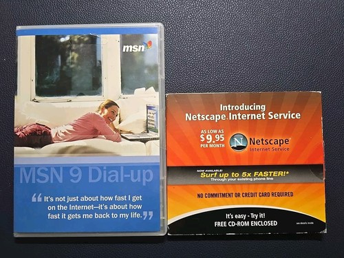 Vintage Software NETSCAPE INTERNET & MSN 9 DIAL-UP CD's | eBay