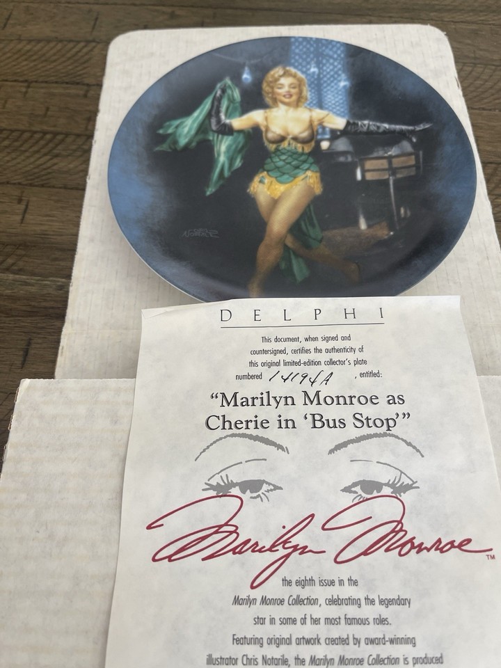 As Cherie In BUS STOP Plate The Marilyn Monroe Collection #8 Movie Star ...