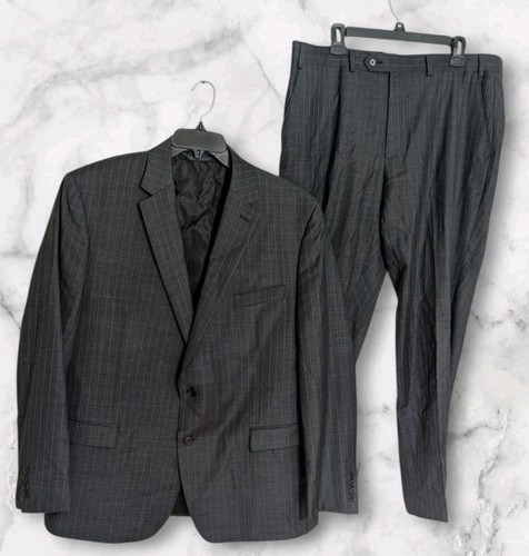 Mens Lauren Ralph Lauren Wool Blend 2 Piece Striped Suit Size 46R 38/30 ...