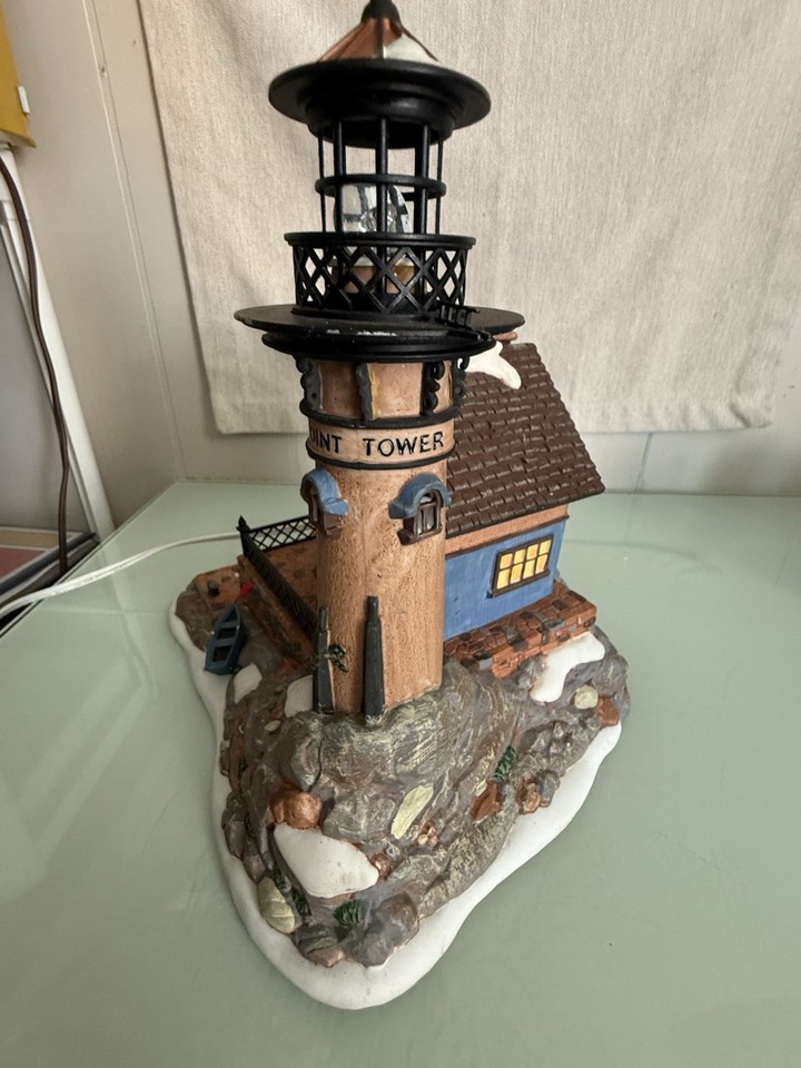 Vintage 1999 Dept 56 Dickens Village Series Lynton Point Tower Lights ...