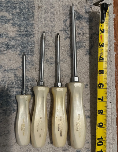 PARTIAL USED SET OF 4 SNAP ON TOOLS 80th ANNIVERSARY PEARL HANDLE ...