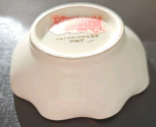 Giuseppe Chiurato Bowl 3.5" Capodimonte Porcelain Cherub White/Blue ...