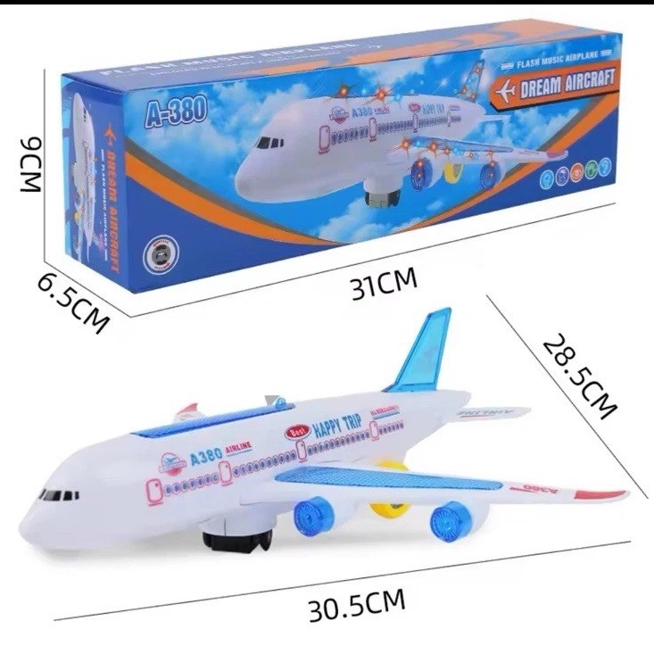 Children Airplane Toy Electric Plane Model With Flashing Light Sound ...