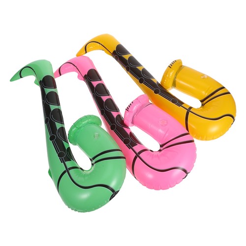 3 PCS Birthday Props Inflatable Saxophone Toys Carnival Decorations ...