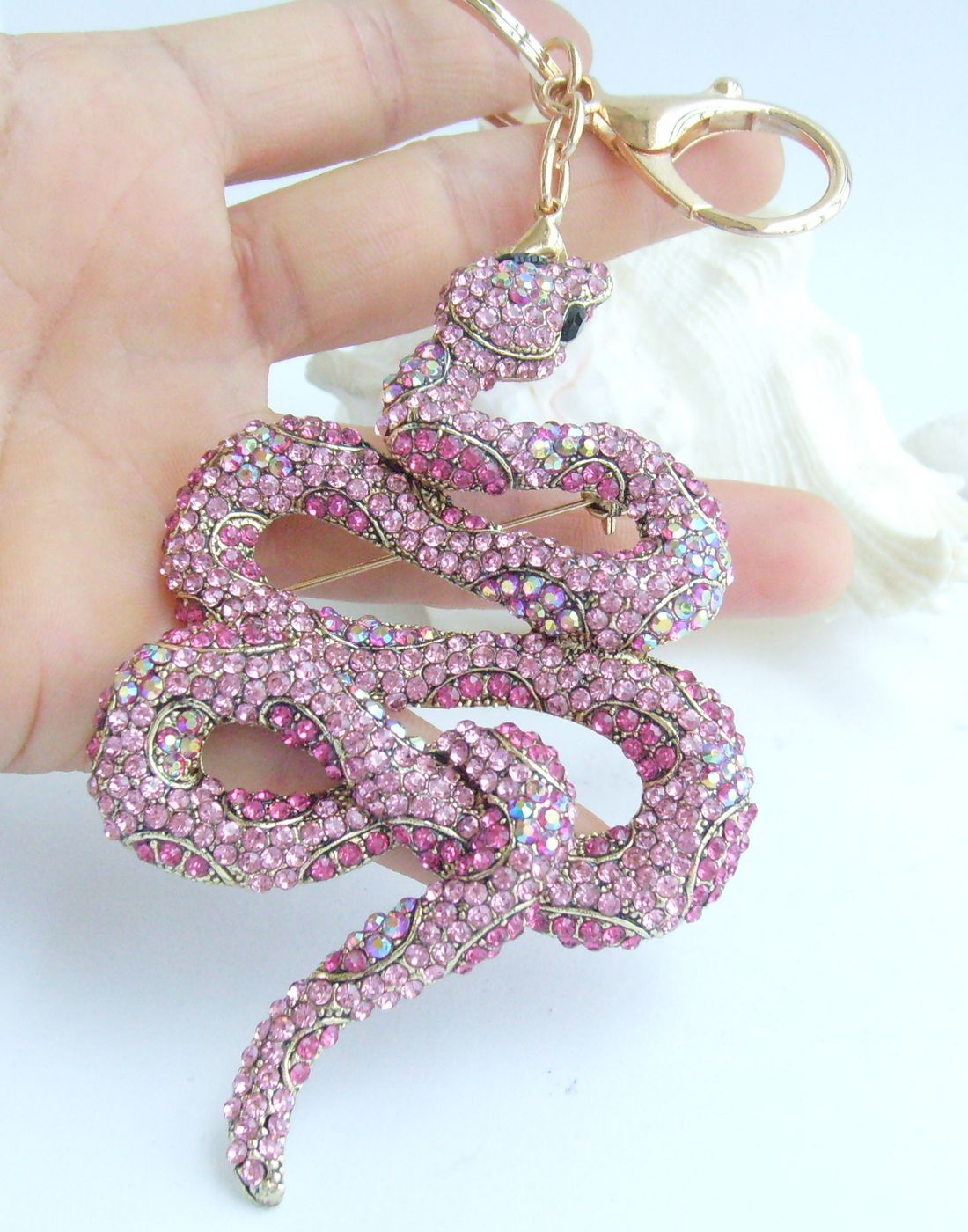 Unique Animal Snake Keychain Pendant Rhinestone Crystal K05847 | eBay