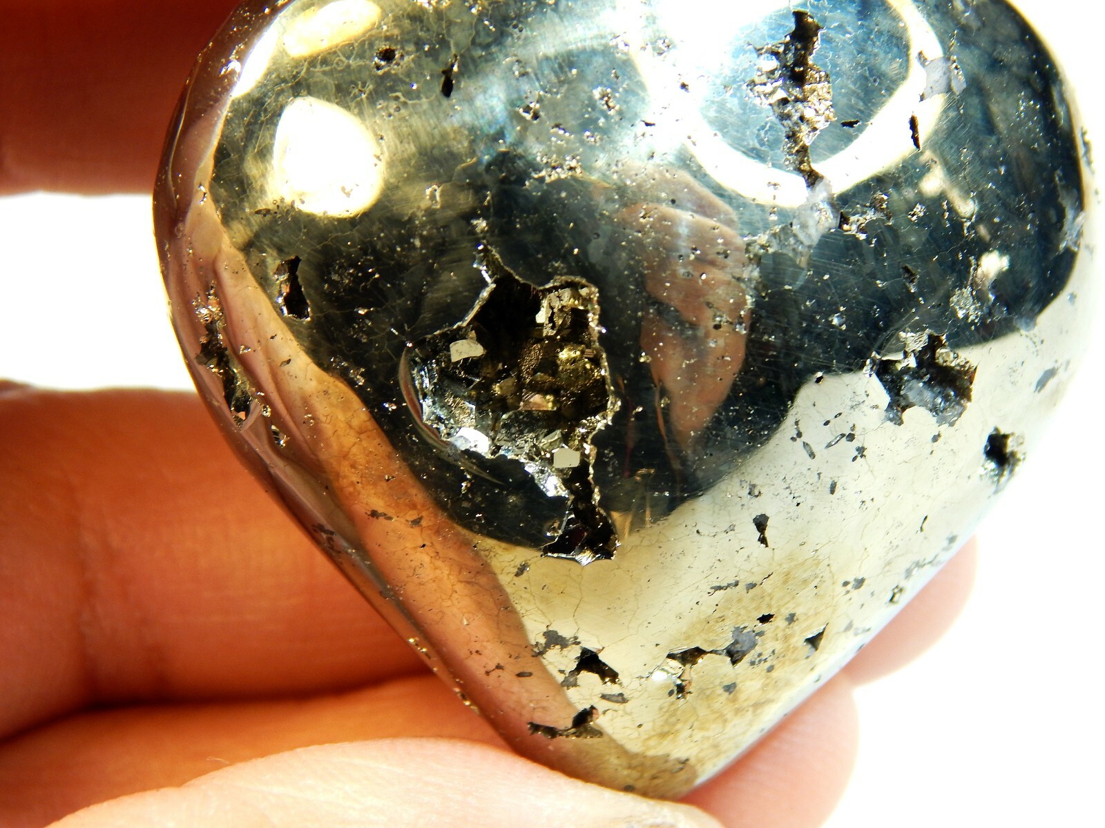 Pyrite Heart Crystal 111g Stone Rock Geode Reiki Healing Crystals Wicca ...
