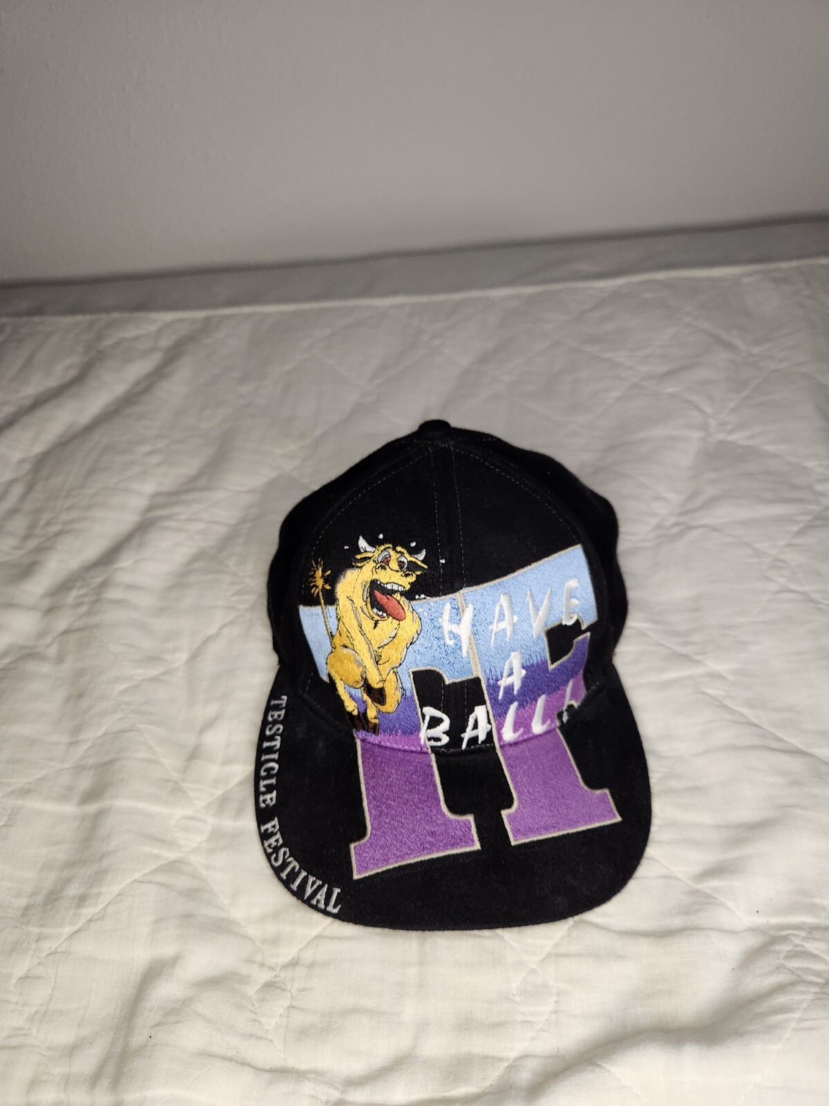 Testicle Festival Rock Creek Lodge Montana Black Snapback Hat ...