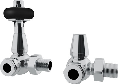 UK Radiators Thermostatic TRV Valves 8mm Corner Chrome Polished ...