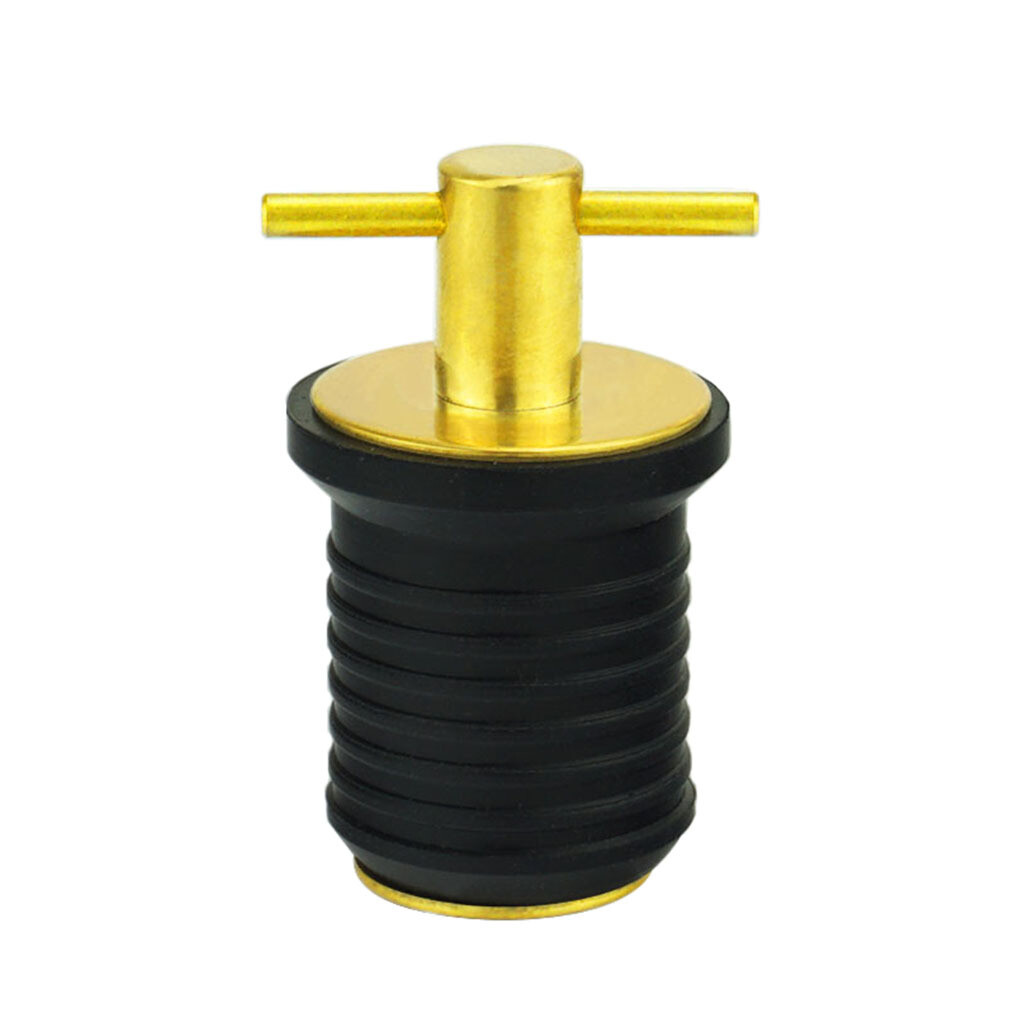 1" T-Handle Twist Turn Boat Sailboat Transom Livewell Drain Hull Plug ...