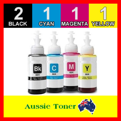 5x Generic 664 T664 Ink bottles for Epson ET 2500 2550 2610 2650 3600 ...