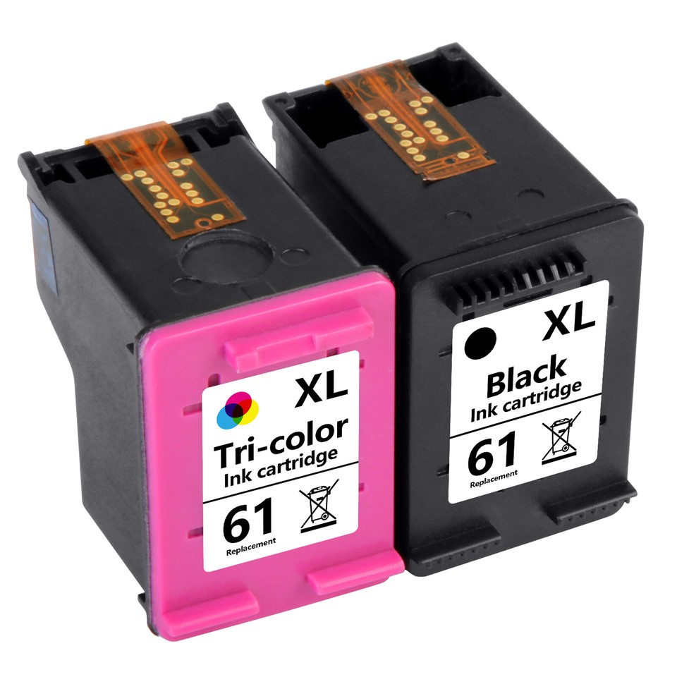 61XL Ink Cartridges Replacement HP 61 XL Black Color Combo Pack for HP ...