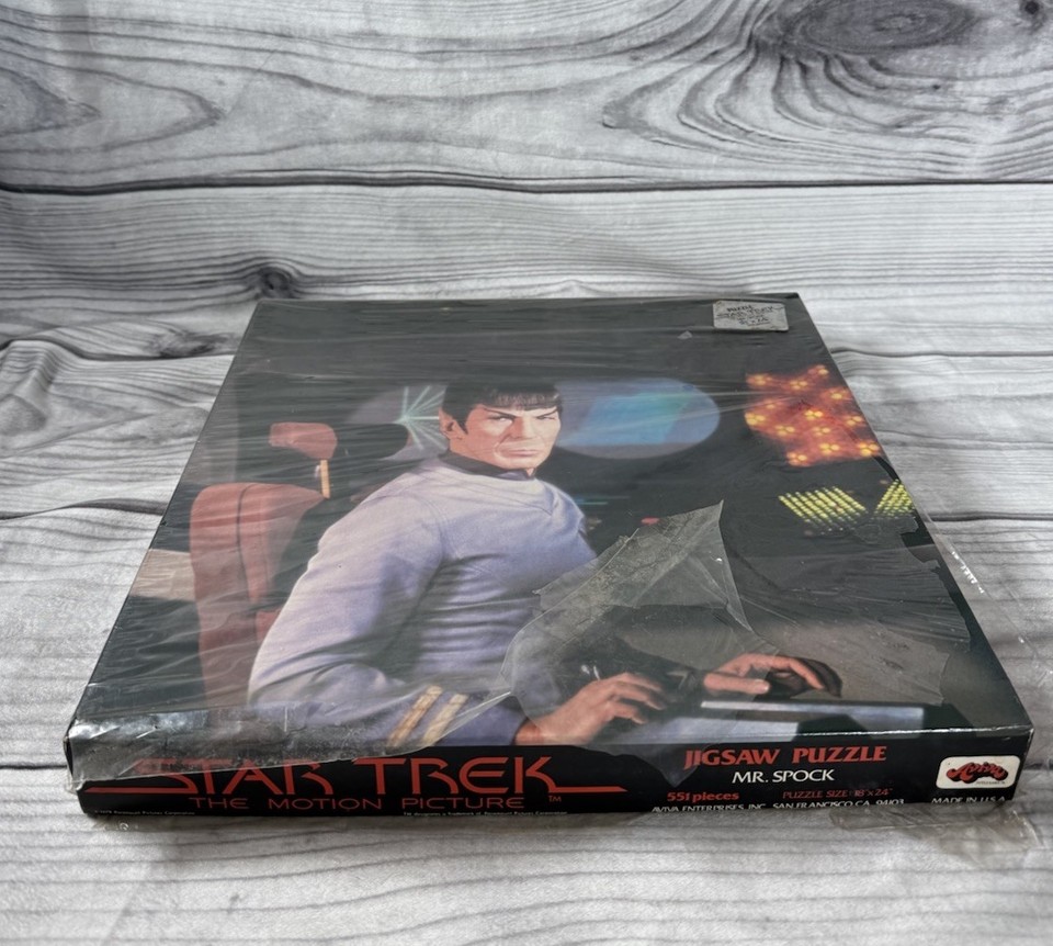 Vtg STAR TREK Puzzle AVIVA Enterprises, Inc. 551 Pc Mr. Spock TORN ...