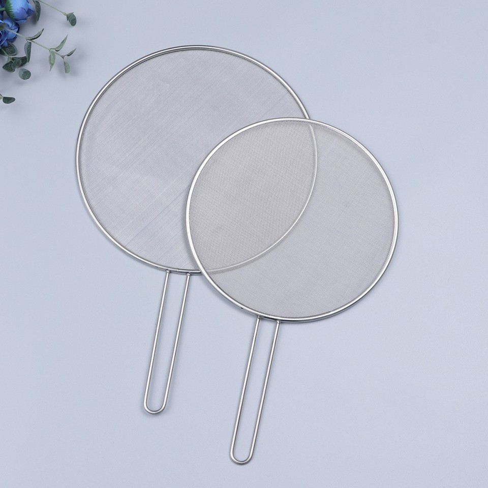 2pcs Metal Oil Splatter Guard Splatter Screen Metal Oil Strainer Mesh ...