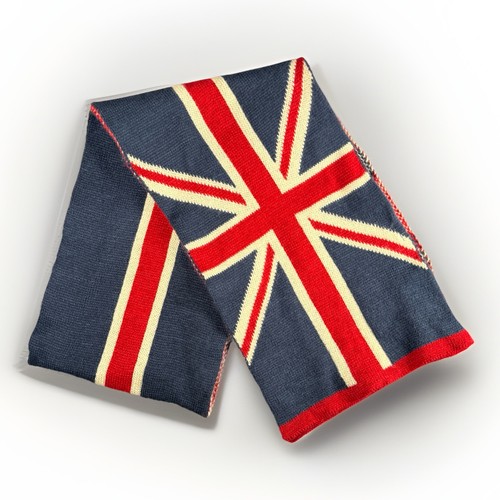 British Flag Union Jack Winter Knit Acrylic Scarf Unisex 9.5"X68L ...