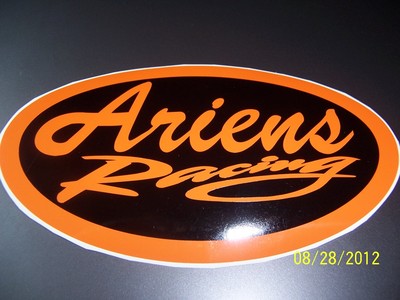 1- 4" X 7" Ariens Racing New (Orange and Black) Vinyl Sticker L@@K | eBay