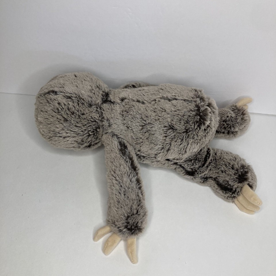 Sloth Gray Brown Plush Stuffed Animal Toy Blue Eyes 12” Soft Cute | eBay