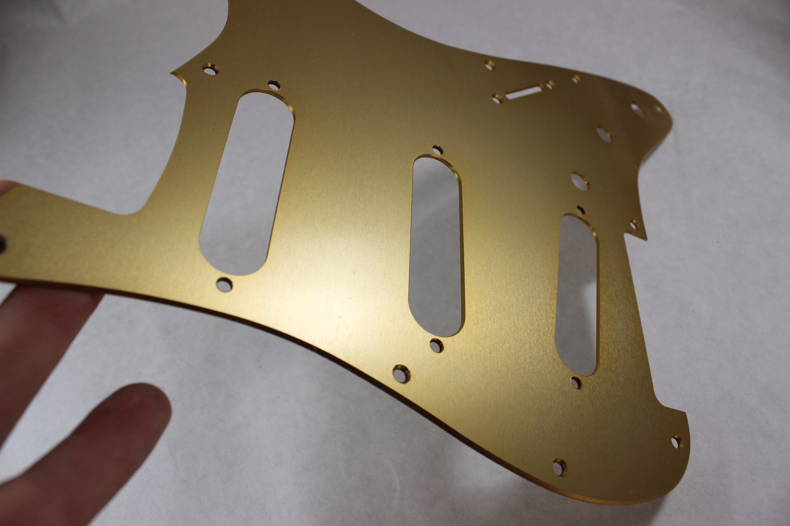 Brushed Gold Anodized Aluminum SSS Strat Pickguard- Fits Fender ...