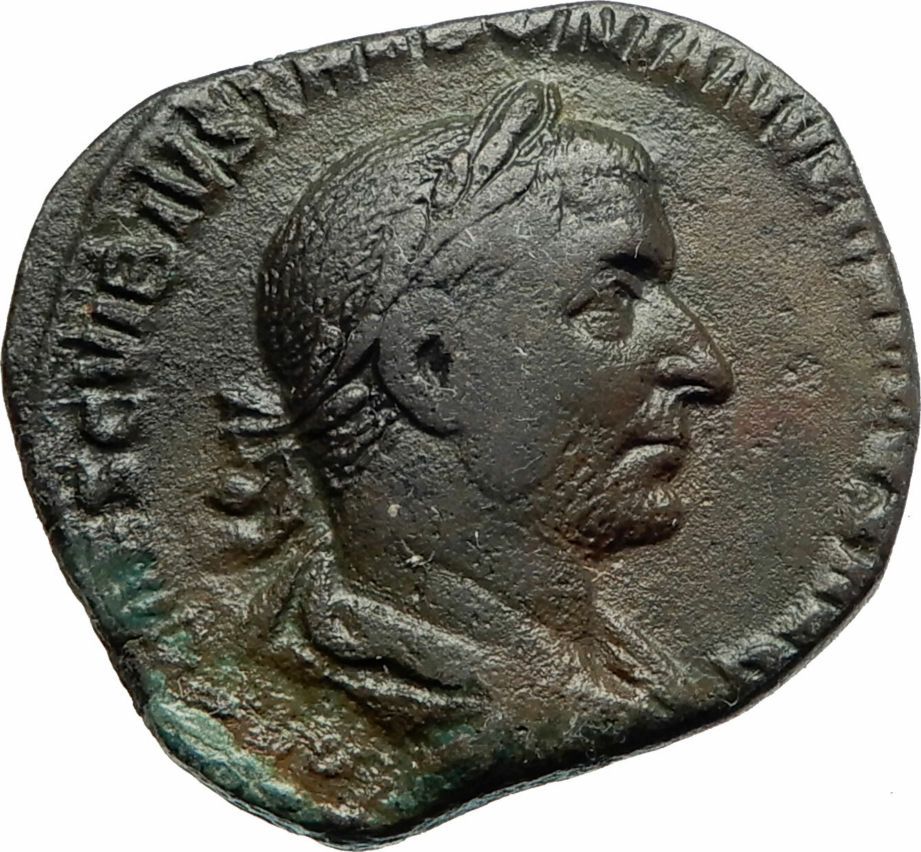 TREBONIANUS GALLUS Authentic Ancient 251AD Sestertius Roman Coin VIRTUS ...