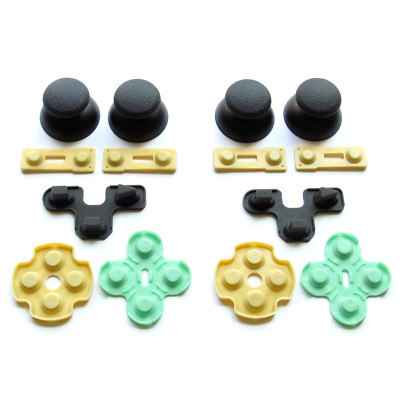 4 Playstation 2 Thumbsticks + 2 Sets Rubber Button Contact Pads PS2 New ...