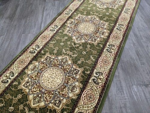 Traditional classical green Hall-Runner heavy Density -Assorted Lengths ...