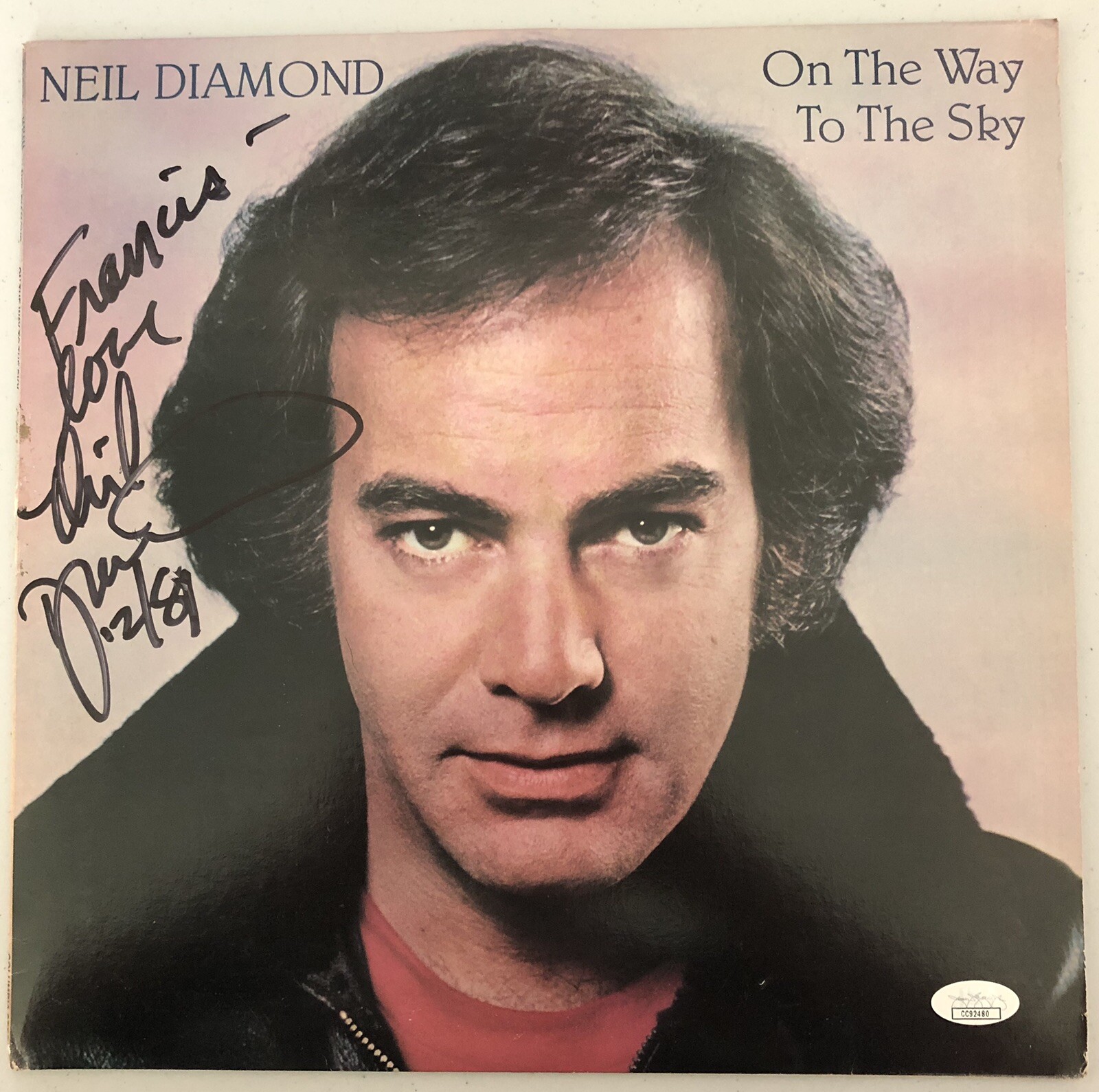 Neil Diamond Signed Autograph On The Way To The Sky Record Album - JSA ...
